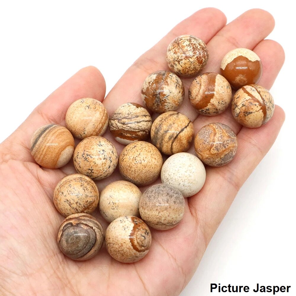 Шары из Picture Jasper, 16 мм, коричневые