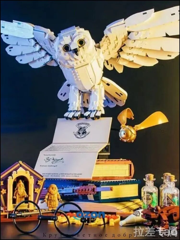 Конструктор сова Хедвиг Harry Potter, большой набор, 1000+ деталей, пластик