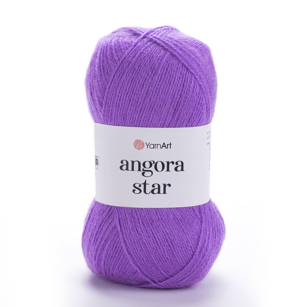 Пряжа для вязания YarnArt Angora Star 9561 ярко-сиреневый 100 гр/500 м 20% тонкая шерсть, 80% акрил