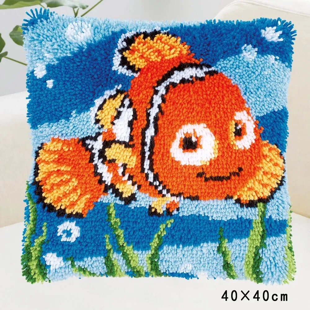 Набор для вышивания, технология ковровой вышивки, 40*40cm, рыба-клоун