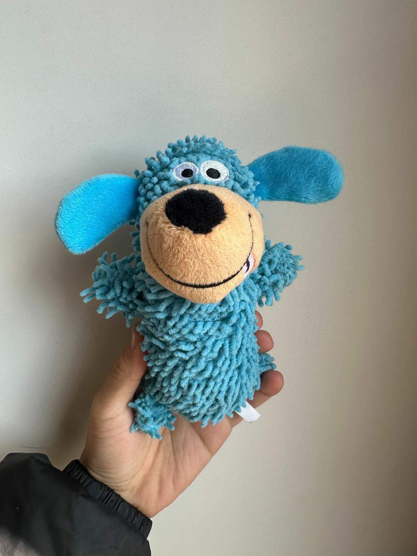 Игрушка для собак, милая, издающая звуки, очищающая зубы, интерактивная плюшевая игрушка-швабра для домашних животных.