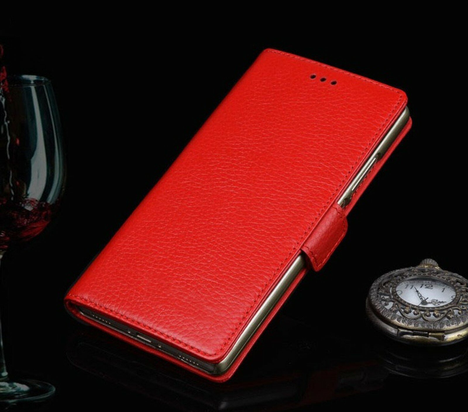 Защитный чехол Чехол. ру книжка с подставкой и визитницей для ASUS ZenFone 4 Max ZC520KL красный