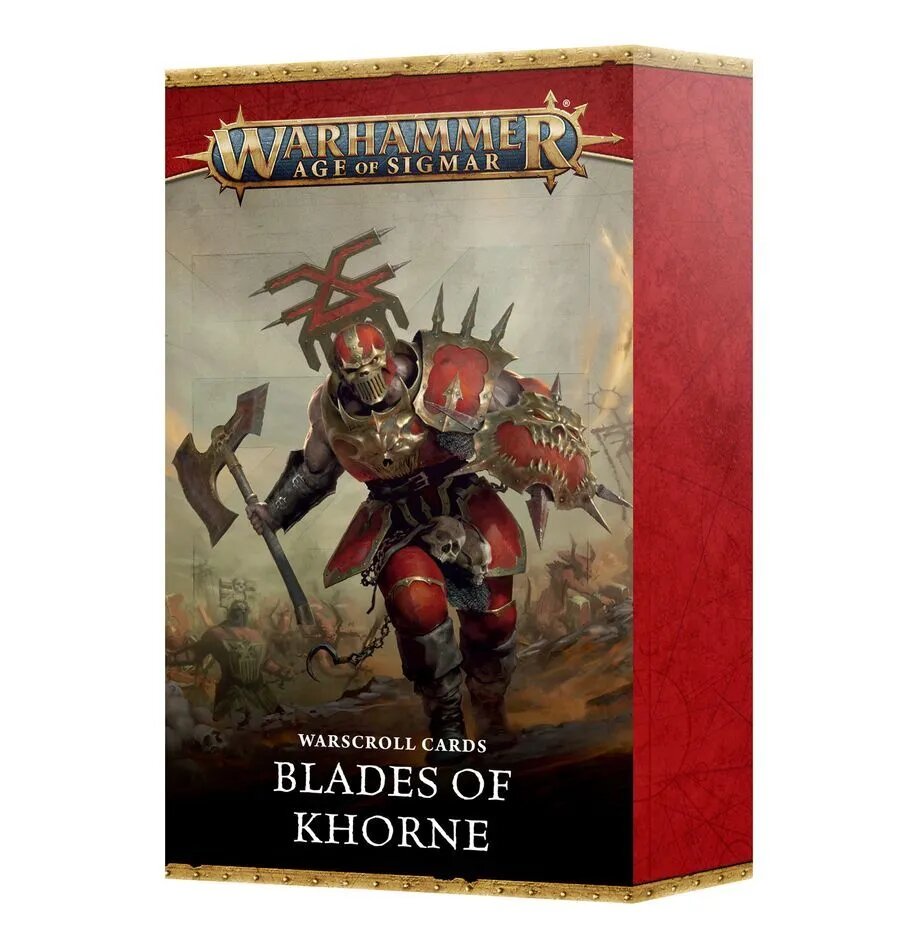 Набор дата карточек Warhammer Age of Sigmar WARSCROLL CARDS: BLADES OF KHORNE