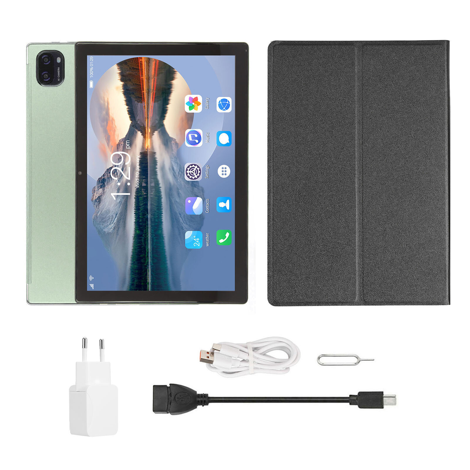 Планшет 10,1 дюйм 8 ГБ ОЗУ 256 ГБ ПЗУ 8ядерный, двойная камера, 4G LTE, 5G WiFi, 2 слота для карт, о