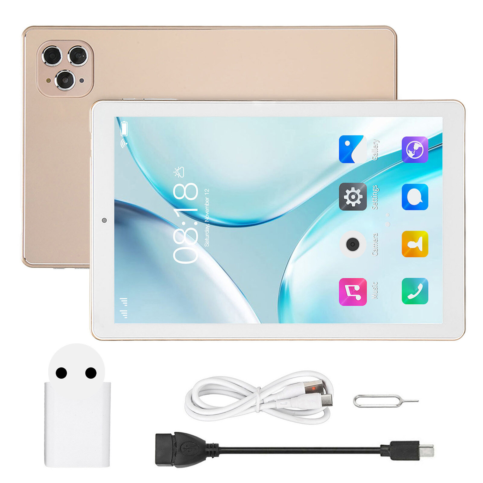 Планшет 10,1 дюйма 5G: WiFi, 4GB/64GB, 1960x1080, 8MP/16MP, 8ядерный, Android 11.0, с телефонными вы