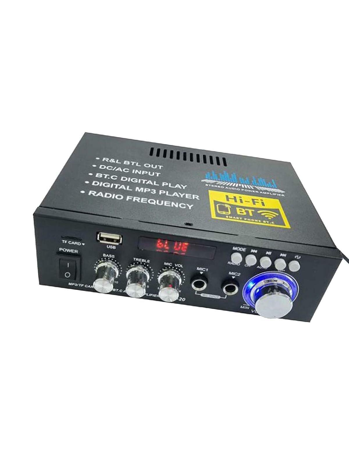 Стереоусилитель высокой мощности мощностью 60 Вт с подключением, совместимым с Bluetooth