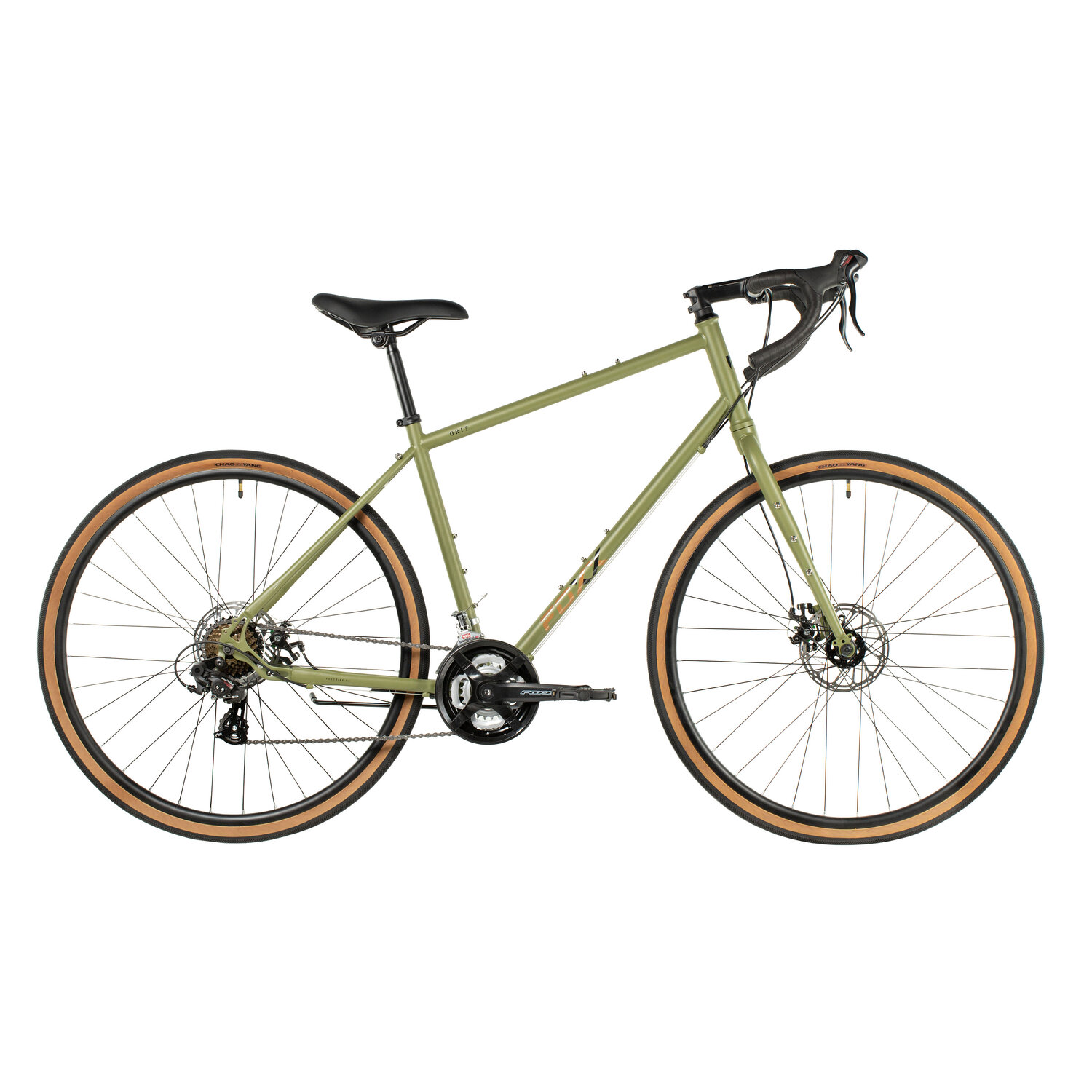 Велосипед Foxx Grit 700C (2026), стальная рама, размер 20", цвет Зеленый