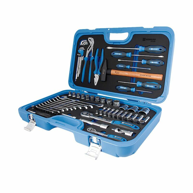 Набор слесарного инструмента NORGAU Industrial в пластиковом кейсе 77 предметов