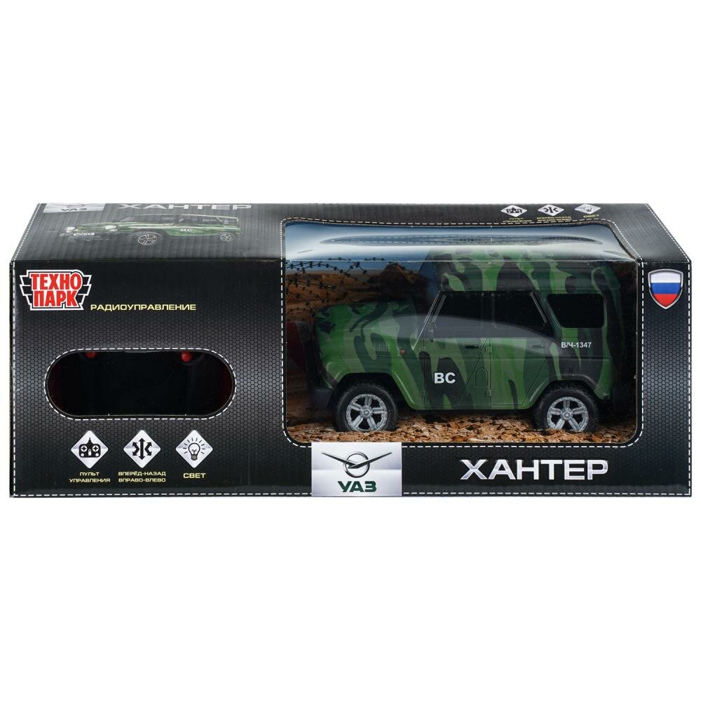 Машина р/у Уаз Хантер, 18 см, свет, камуфляж Технопарк HUNTER-18L-MIL (48)