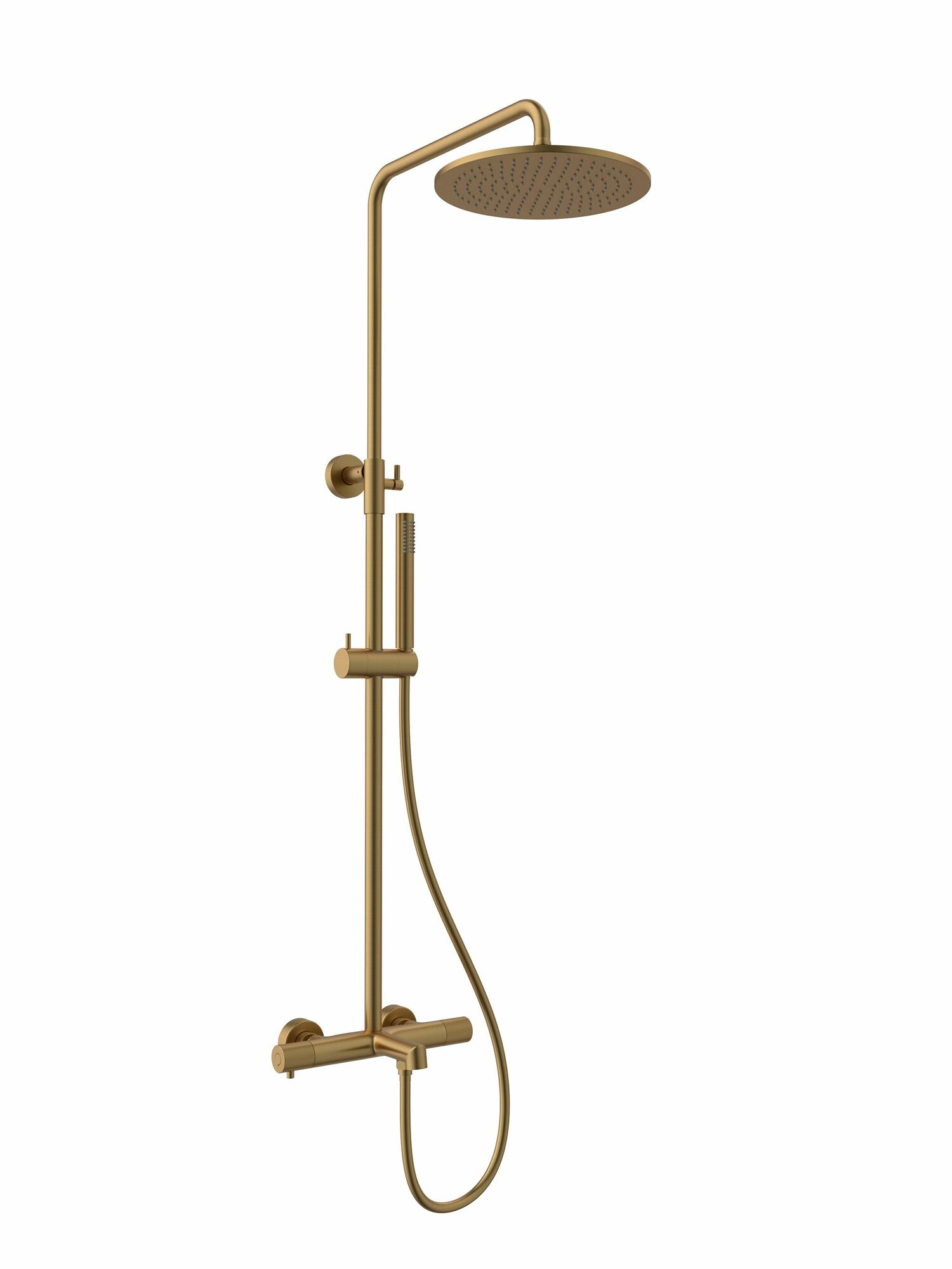 Душевая система с тропическим душем и смесителем с термостатом ALTROBAGNO, матовое золото