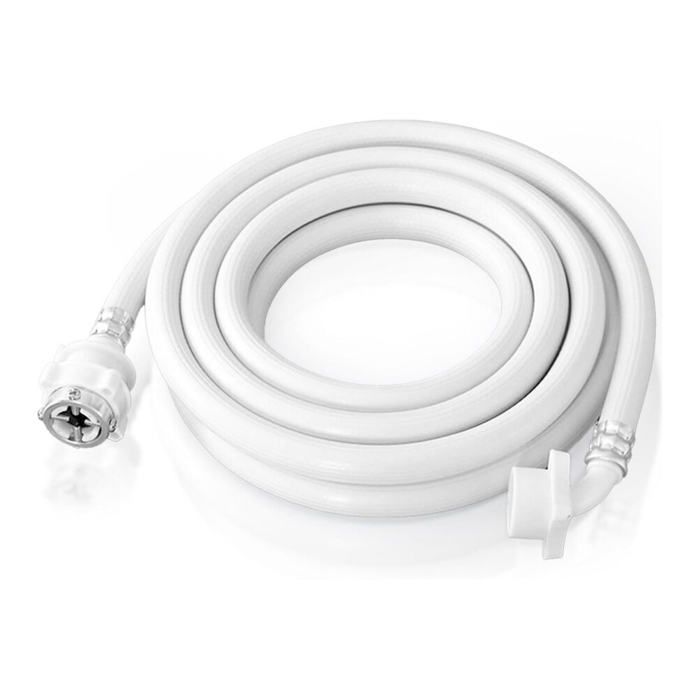 6.6FT 2 Meter Water Supply Pipe Extension Pipe with Steel Head For Washing Machine