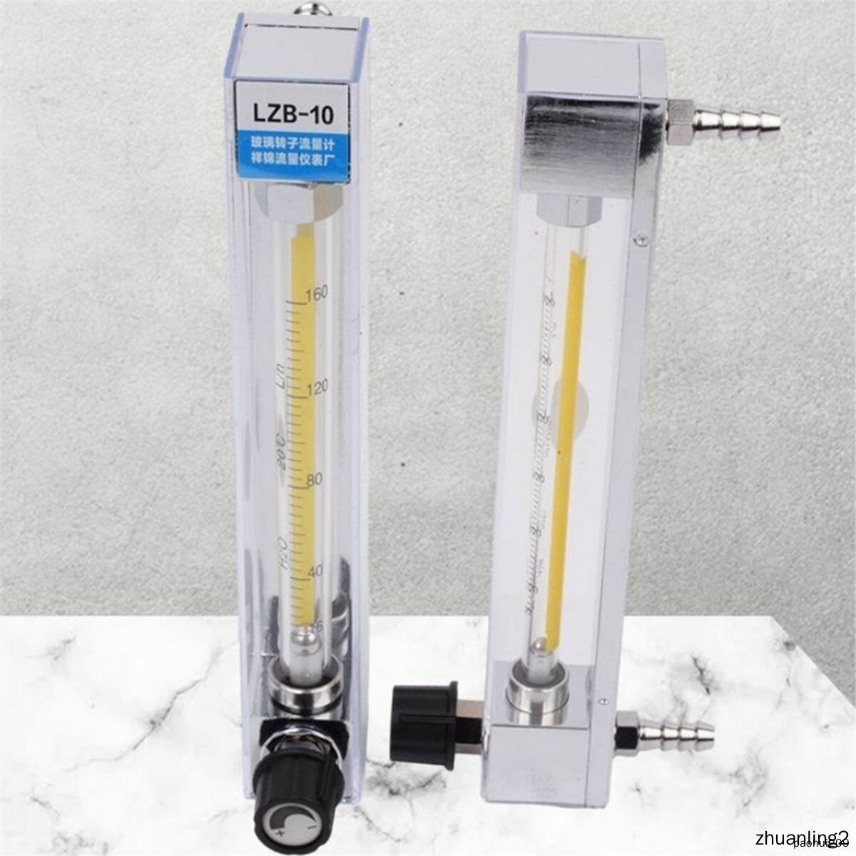 Низкопроизводительный расходомер 10-100 л/ч, ротаметр с регулирующим клапаном.