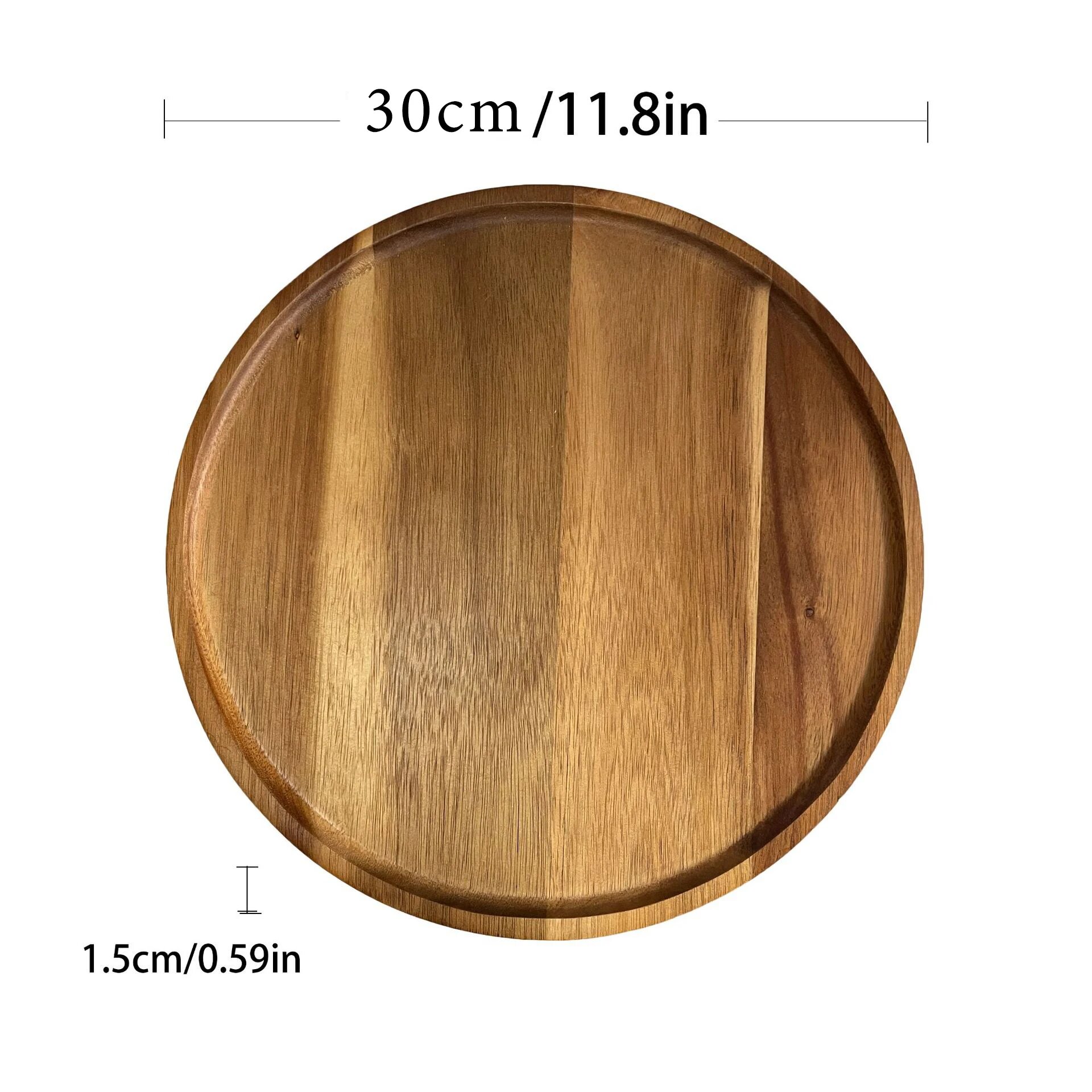 Деревянная круглая тарелка 30cm