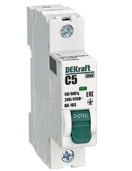 12268DEK / Авт. выкл. 1Р 5А х-ка C ВА-103 6кА