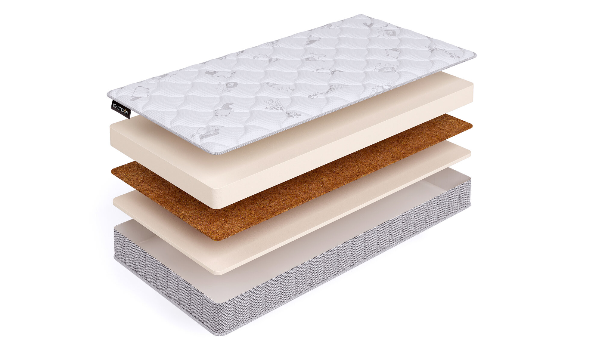 Матрас Beautyson Baby Roll Cocos Sens подростковый 80х200, высота 13 см