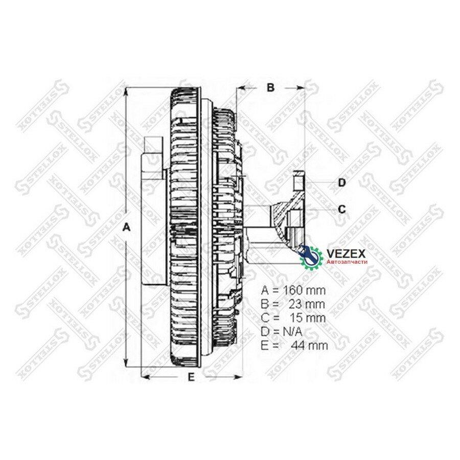 STELLOX 3000411SX муфта вентилятора!\ MB W463 3.0-3.2 M103/M104 90>