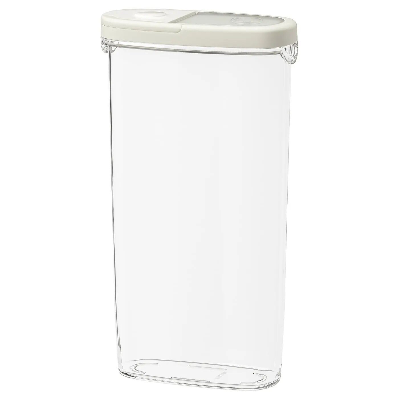 Банка для сухих продуктов IKEA 365+ с крышкой, прозрачная/белая, 2,3 л