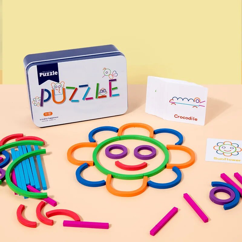 Головоломка из палочек и колец, iron box puzzle