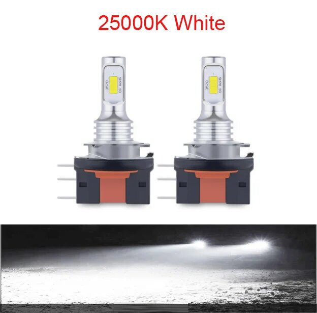 2 шт. Автомобильные лампы H15, 25000K White