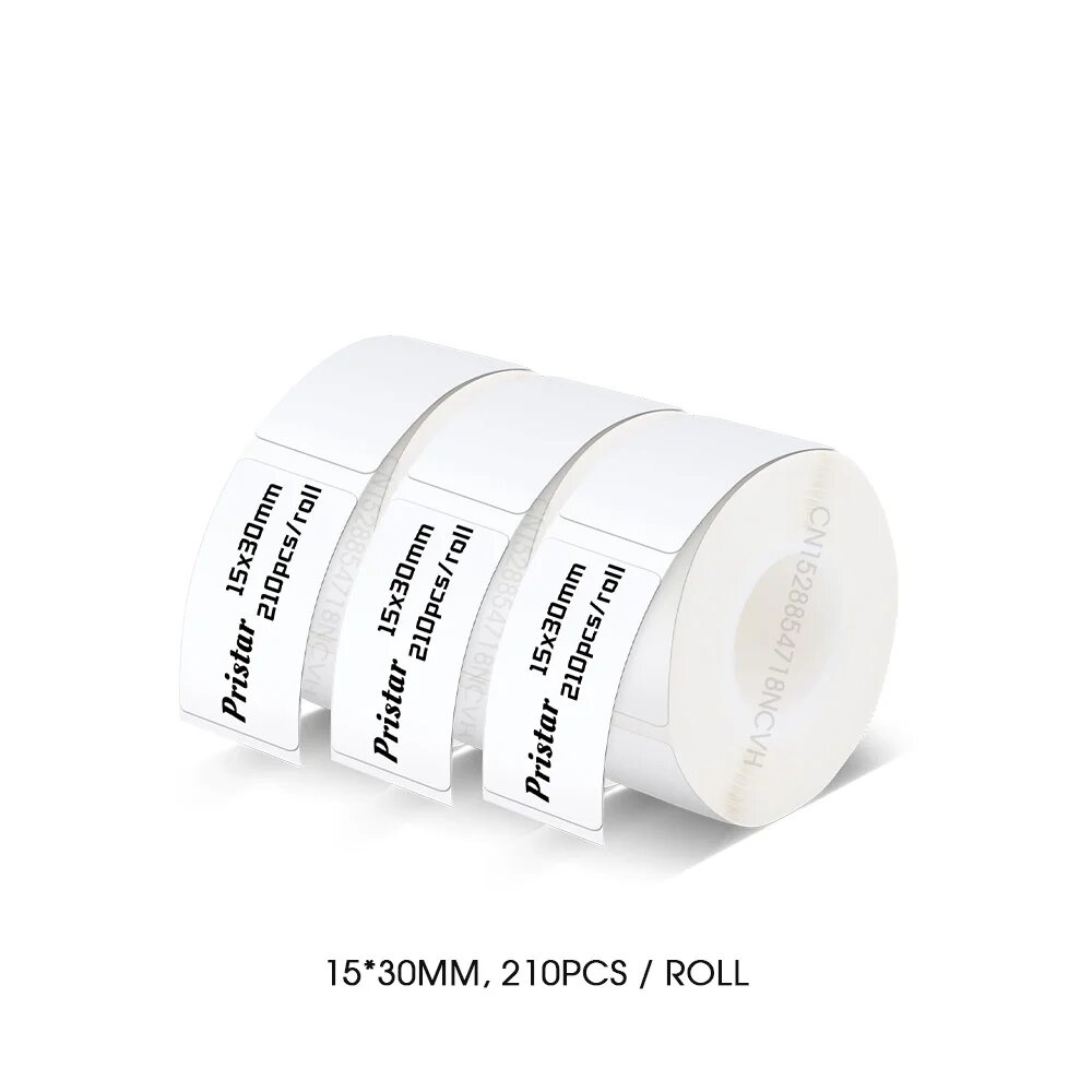 Термоэтикетки 15x30mm, 210 шт/рулон, 3PK