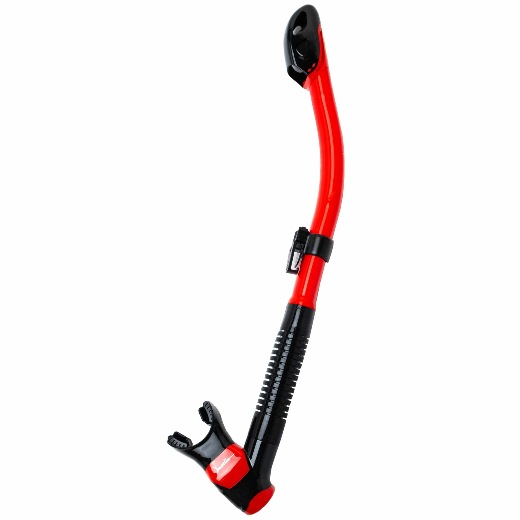 Трубка для плавания, снорклинга и дайвинга Marlin DRY LUX , красный/черный