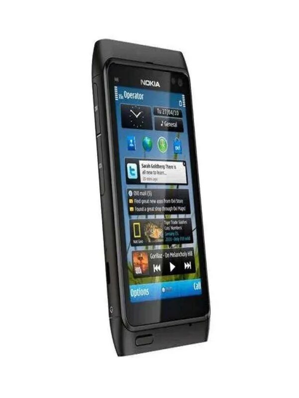 Nokia E7 Мобильный телефон выдвижная клавиатура 4" экран 8MP камера 3G Черный, хаки