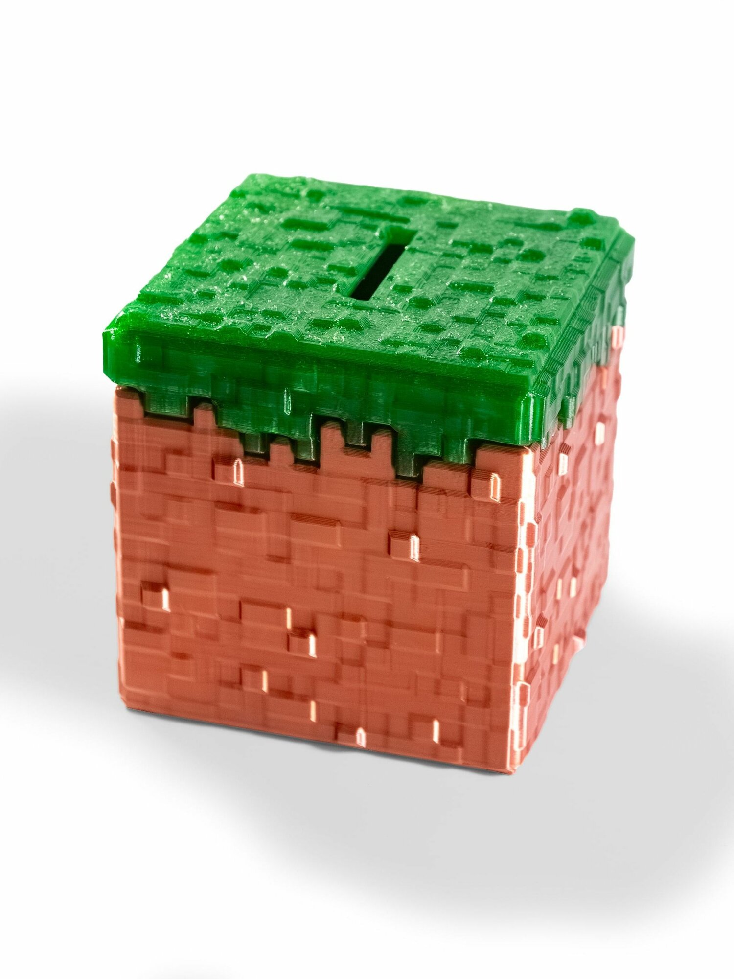 Копилка "Minecraft" Майнкрафт в виде травяного блока,3D печать