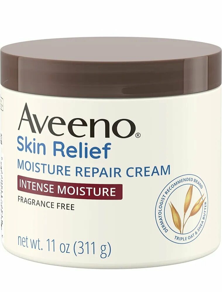 Aveeno, Active naturals, восстанавливающий увлажняющий крем для кожи, без отдушки, 311гр.