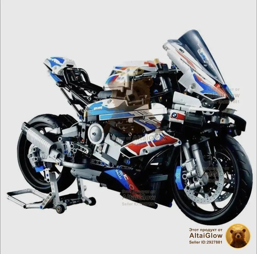 Сборная модель мотоцикла BMW Racing 1920 деталей, BMW1000RR, металл, для подростков