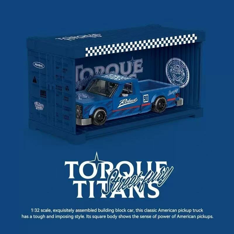 PowerBlock Pickup Trucks Sea Breeze Knight 8-Wide 1:32 Scale Car Technic Игрушки Кубики