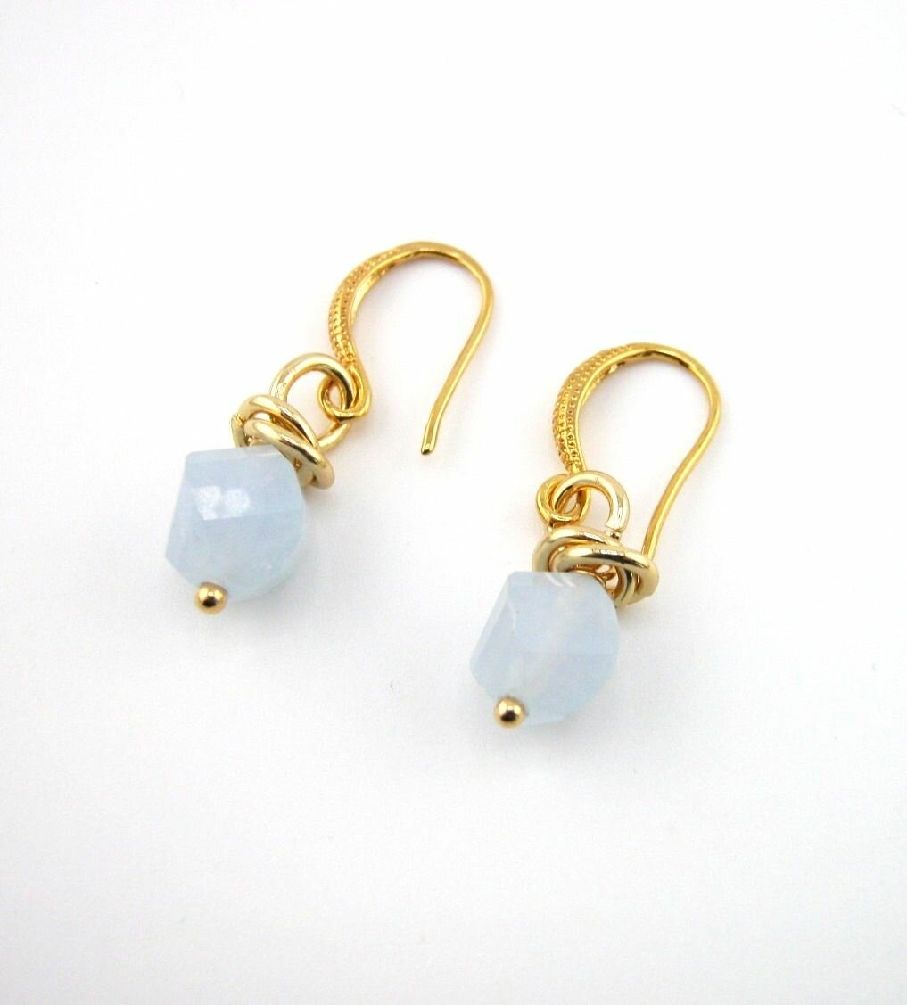 Серьги, аквамарин