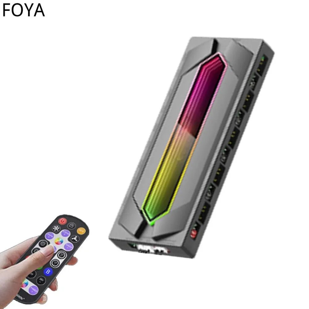 (1 шт.) Регулятор температуры ARGB one point ten с расширенным асинхронным контроллером-черный