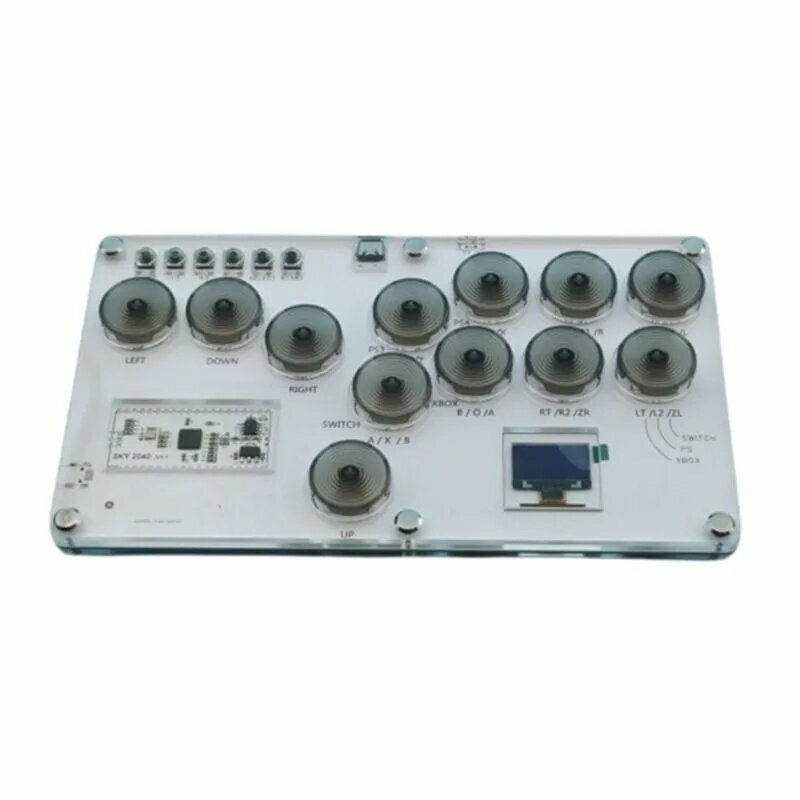 Аркадный джойстик Hitbox Street Fighter Controller Battle Joystick, прозрачный серый