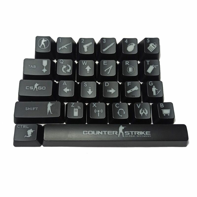 (26 клавиш) Прозрачные колпачки для клавиш CS