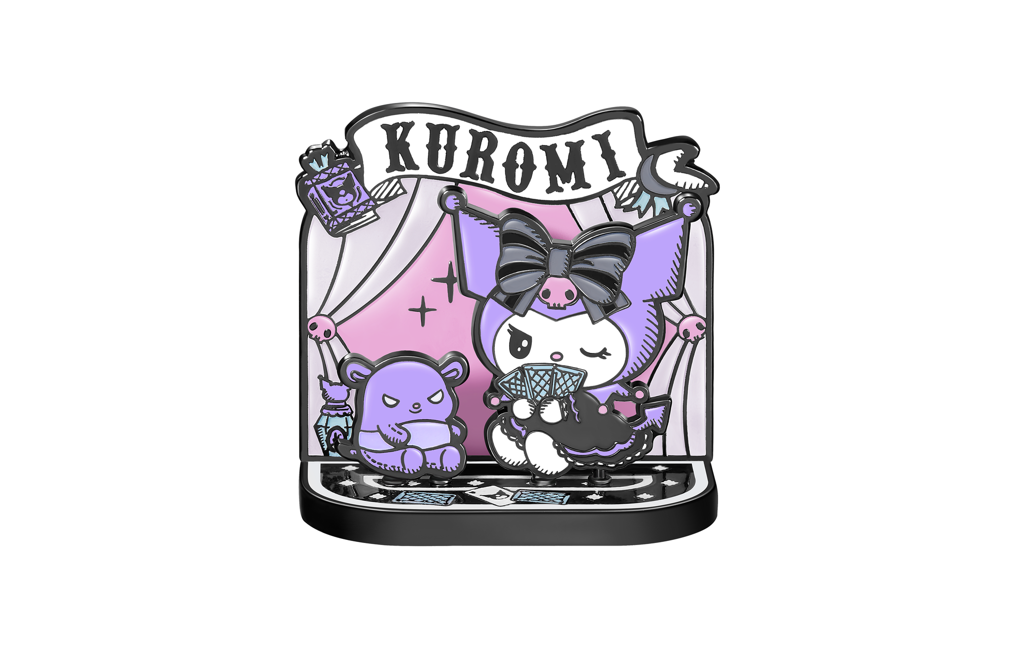 TIDECOLOR x Sanrio Kuromi Brooch Мультяшный значок рюкзак подвеска булавка аксессуары мерч по IP