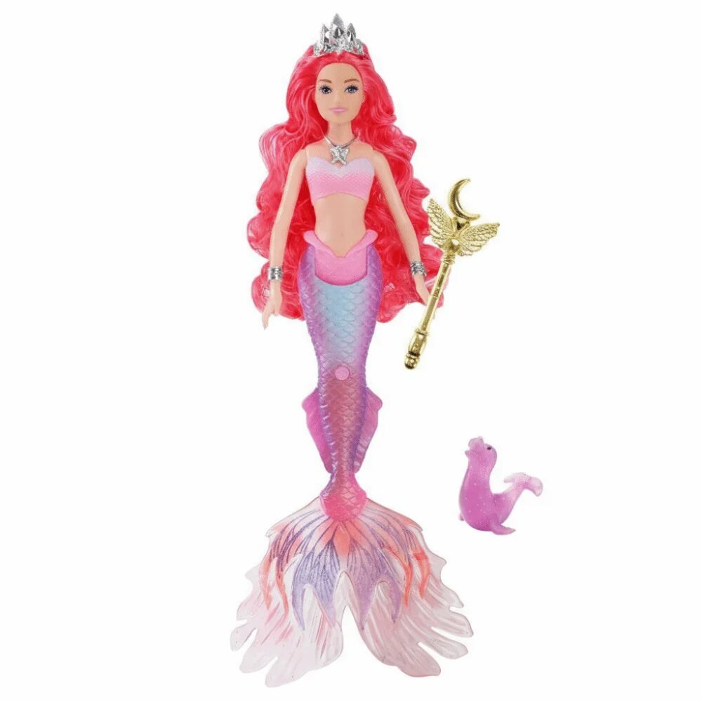 Светящаяся музыкальная кукла-русалка Mattel 32 см Розовый, Style 6