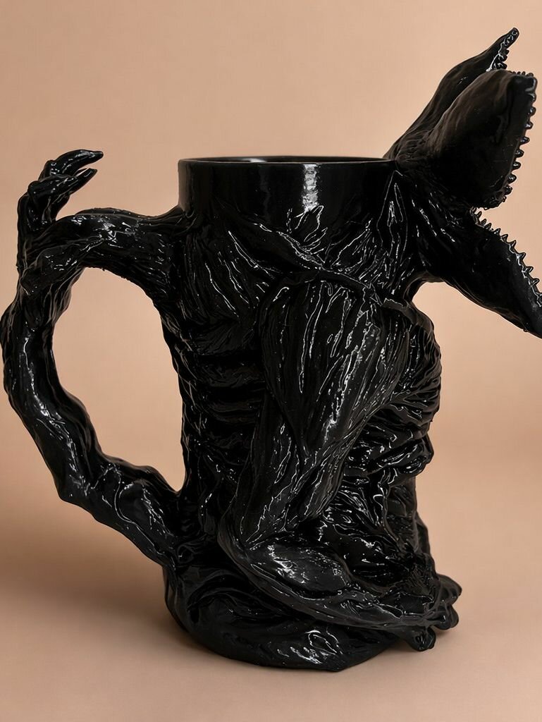 Фигурка-подставка Демогоргон, для банки, антикварная, черный цвет