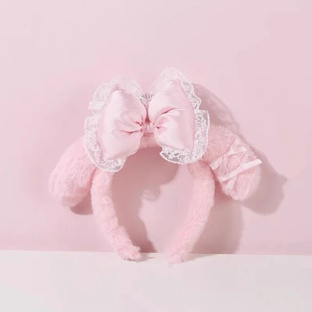 Милая повязка на голову Sanrio My Melody, повязка на голову Hello Kitty Kuromi, повязка на голову для девочки, реквизит для ролевых игр на вечеринке, игрушка, подарок на день рождения.