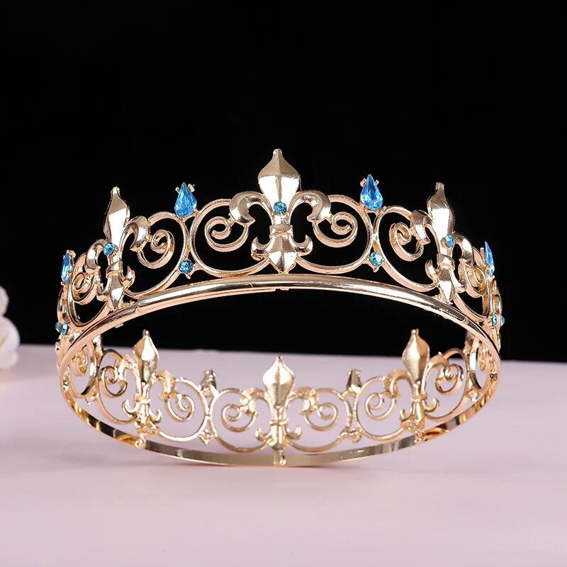 Золотая корона для волос, Metal color: 07