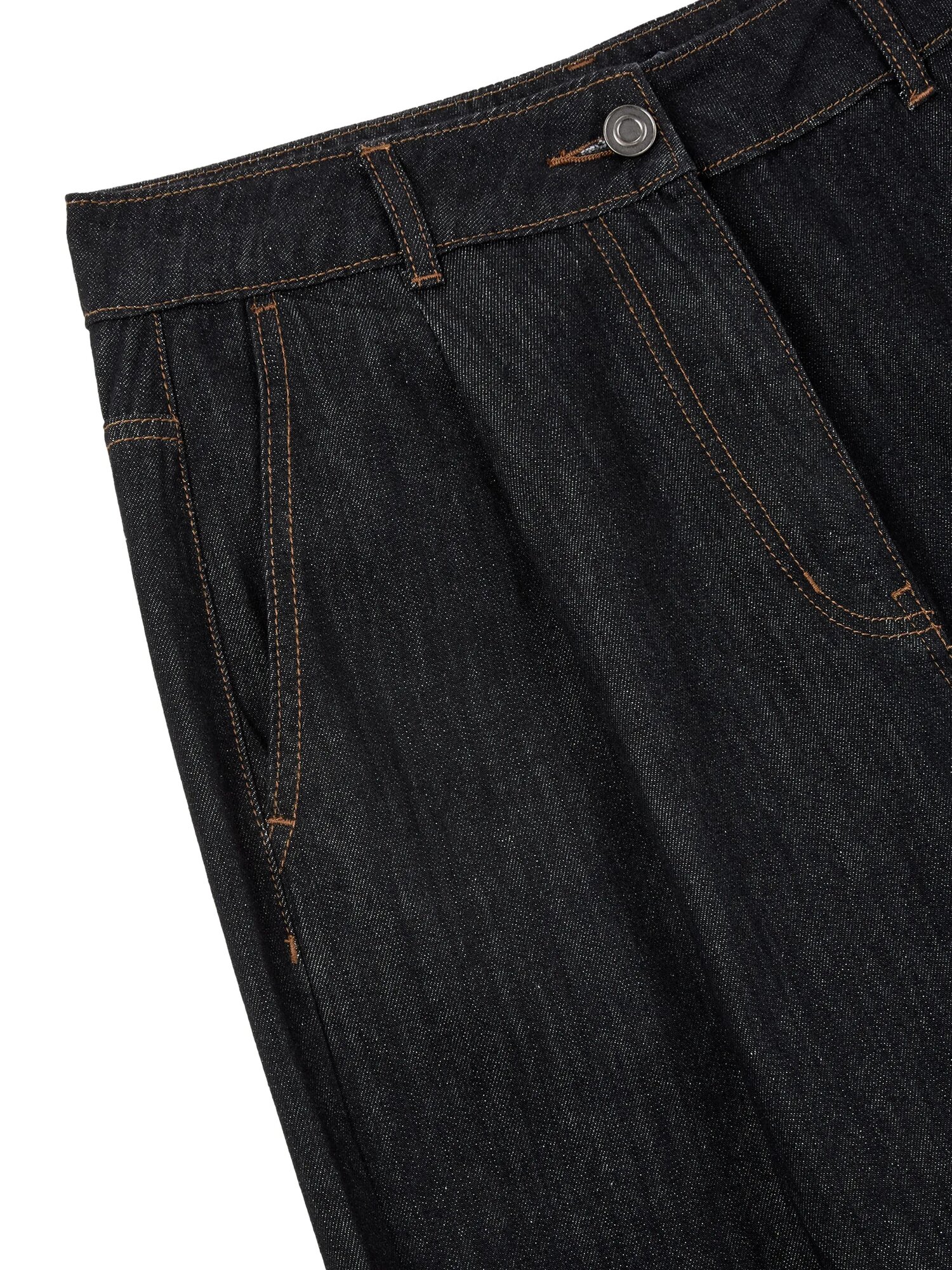 Джинсы STUDIO TOMBOY Tuck denim trousers, размер M, черный — фото 1