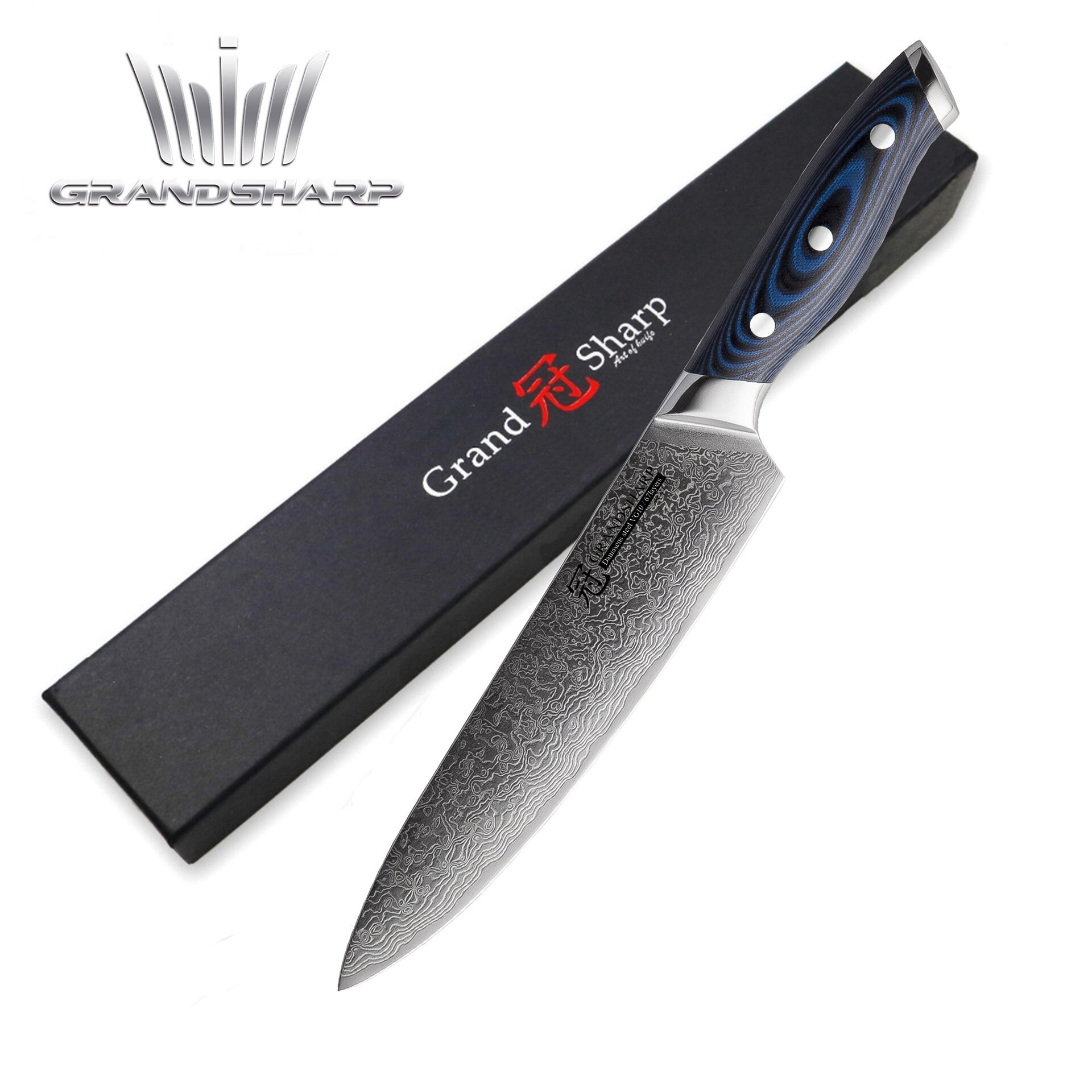 Профессиональный нож для кухни 8 дюймов с рукояткой G10 и 67-слойной сталью Дамасской, идеально подходит для