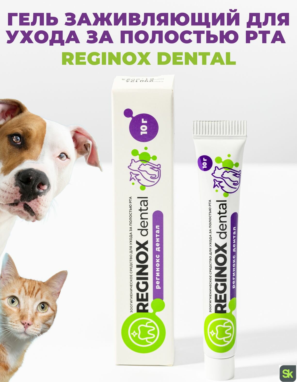 Гель для зубов и полости рта животных, заживляющий Reginox Dental (Регинокс Дентал)