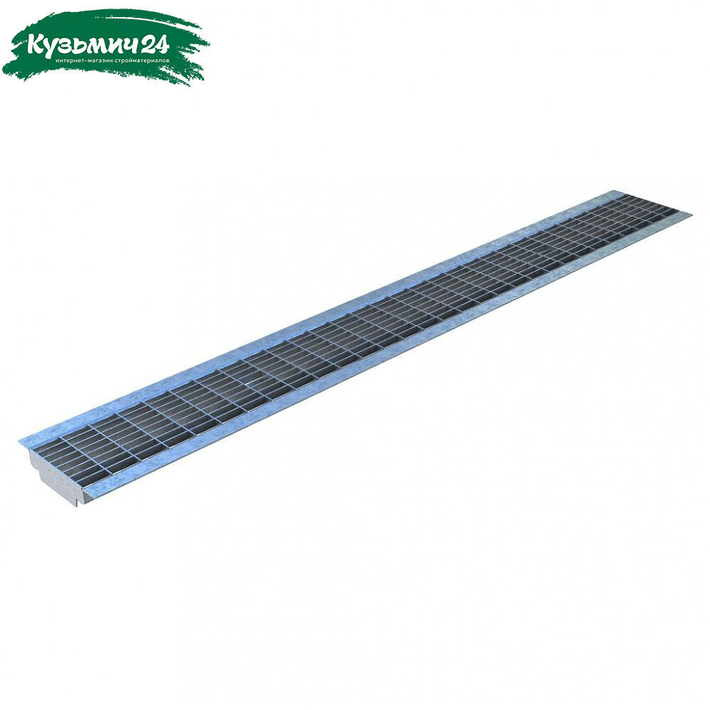 Решетка водоприемная Gidrolica Standart 501, РВ -10.13,6.100, сталь, ячеистая, оцинкованная, класс нагрузки В125