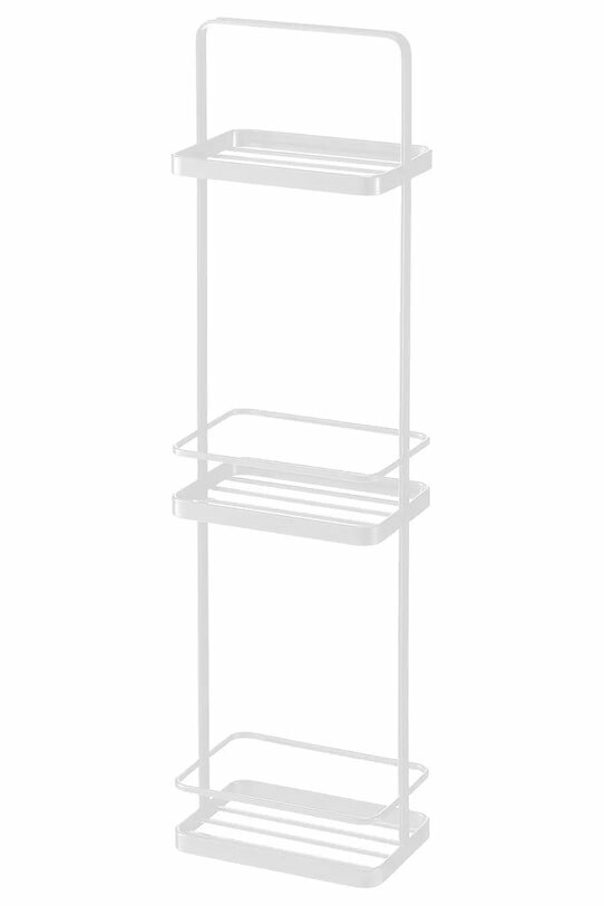 Напольная стойка для ванной комнаты Yamazaki 6634 размеры: 18 x 12 x 67 см, цвет белый