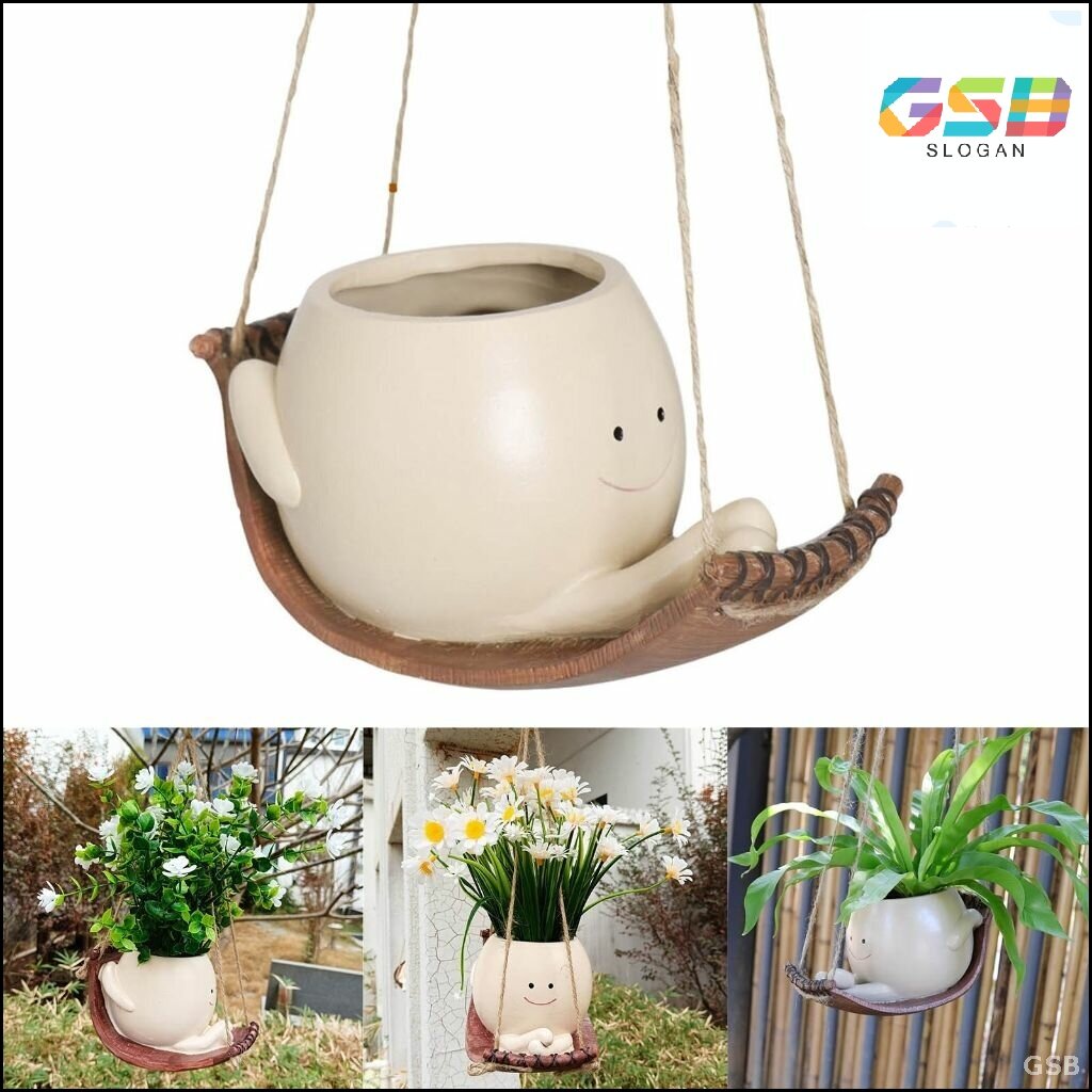 Кашпо, Творческий подвесной горшок с улыбающимся лицом Кашпо, Творческий подвесной горшок с улыбающимся лицом