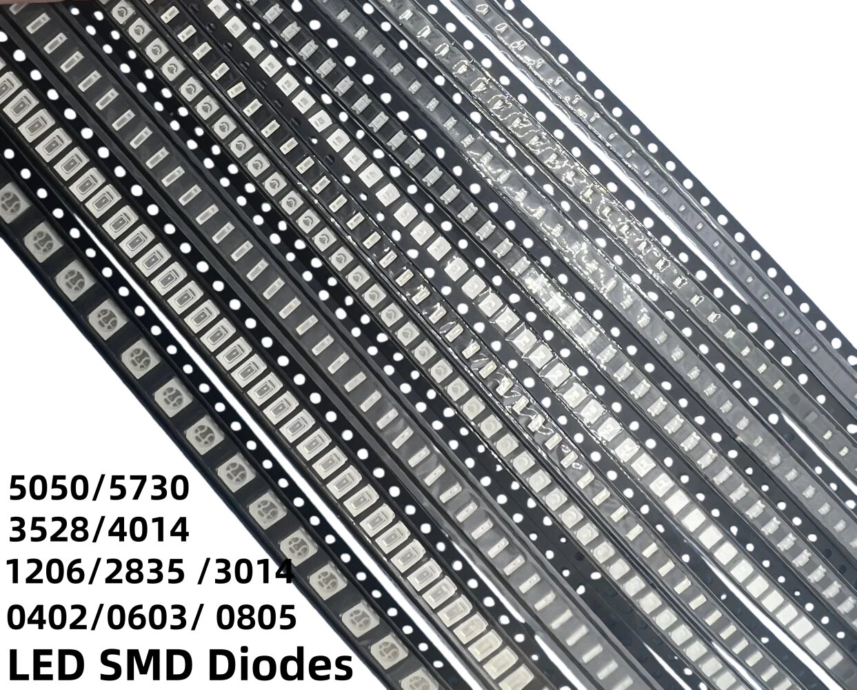 Светодиоды SMD 5050 белые, красные, синие, зеленые, оранжевые, прозрачные