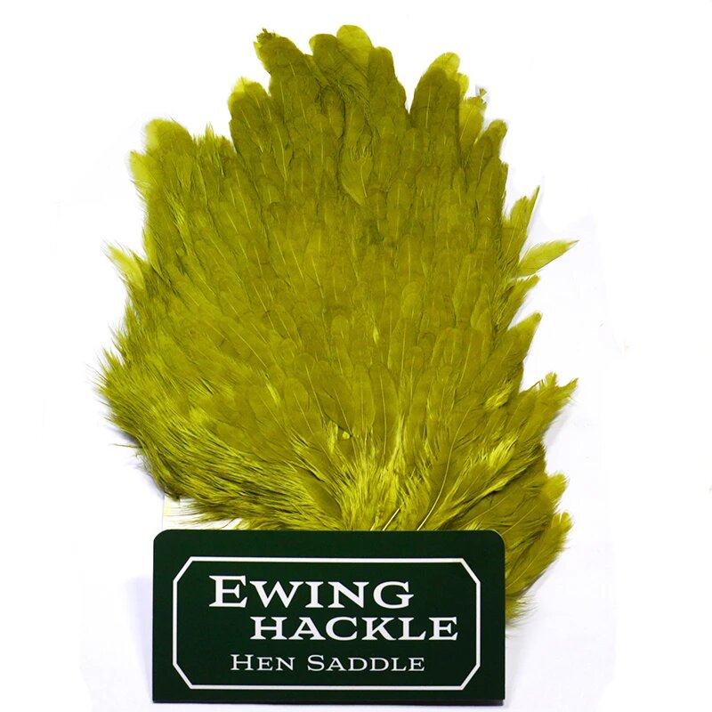 Куриные перья Ewing Hens Saddle, оливковый