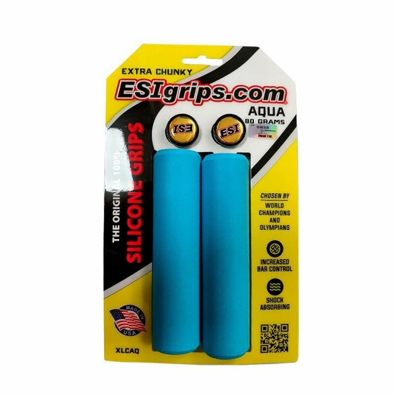 Сделано в США ESI велосипедные ручки Силиконовые захваты EXTRA CHUNKY AQUA голубой цвет морской волны