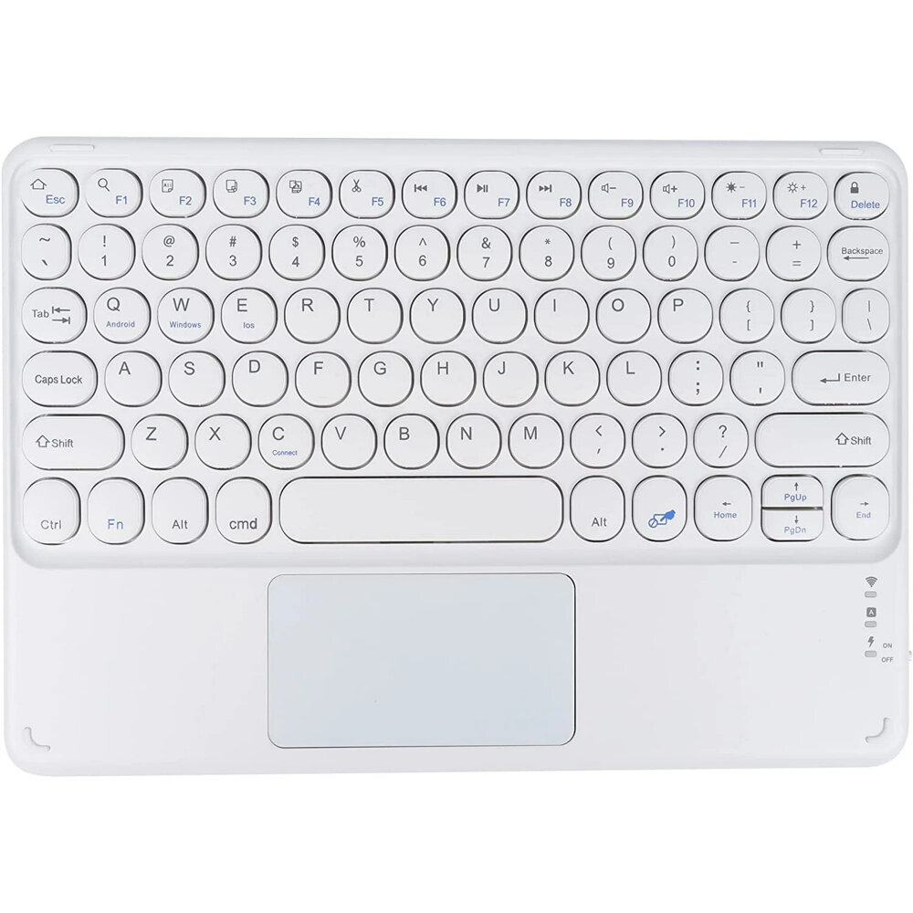 Беспроводная клавиатура Bluetooth с тачпадом для iPad, портативная мини универсальная заряжаемая 10 дюймов ультратонкая беспроводная клавиатура для планшета смартфона ПК компьютер ноутбук Windows Android iOS