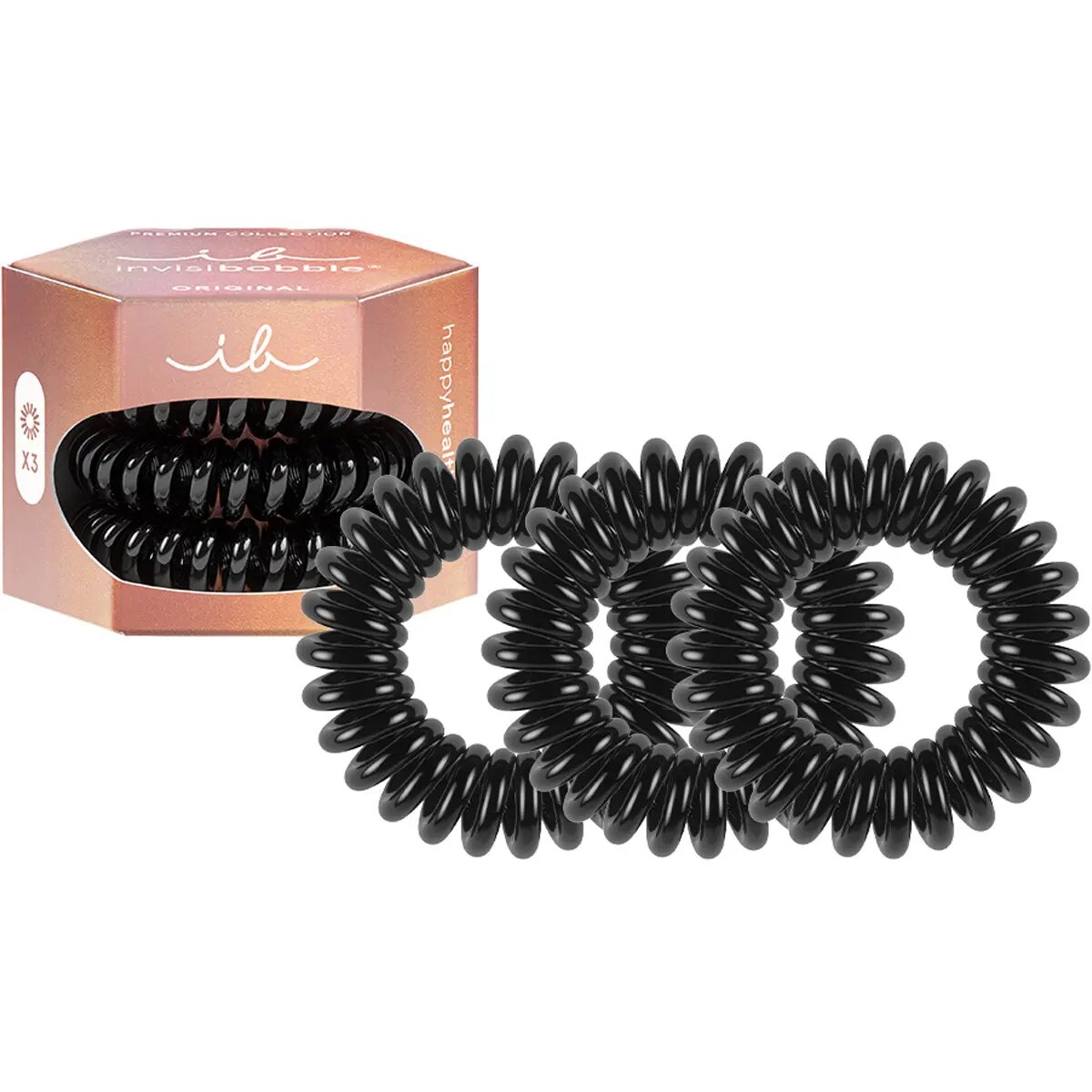 Резинка-браслет Invisibobble Premium True Black Original, 3 штуки